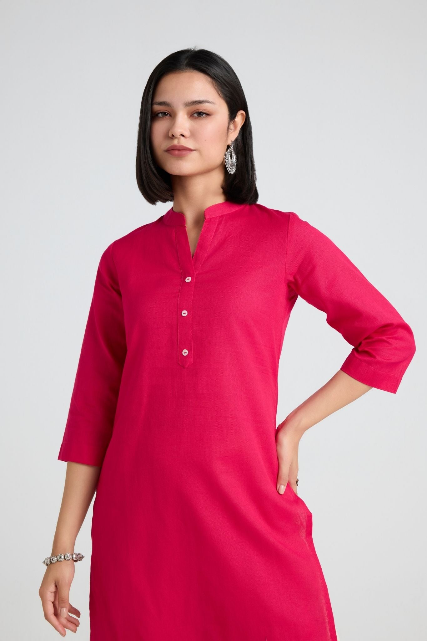 Devika Linen Long Kurta – House of Ayuda