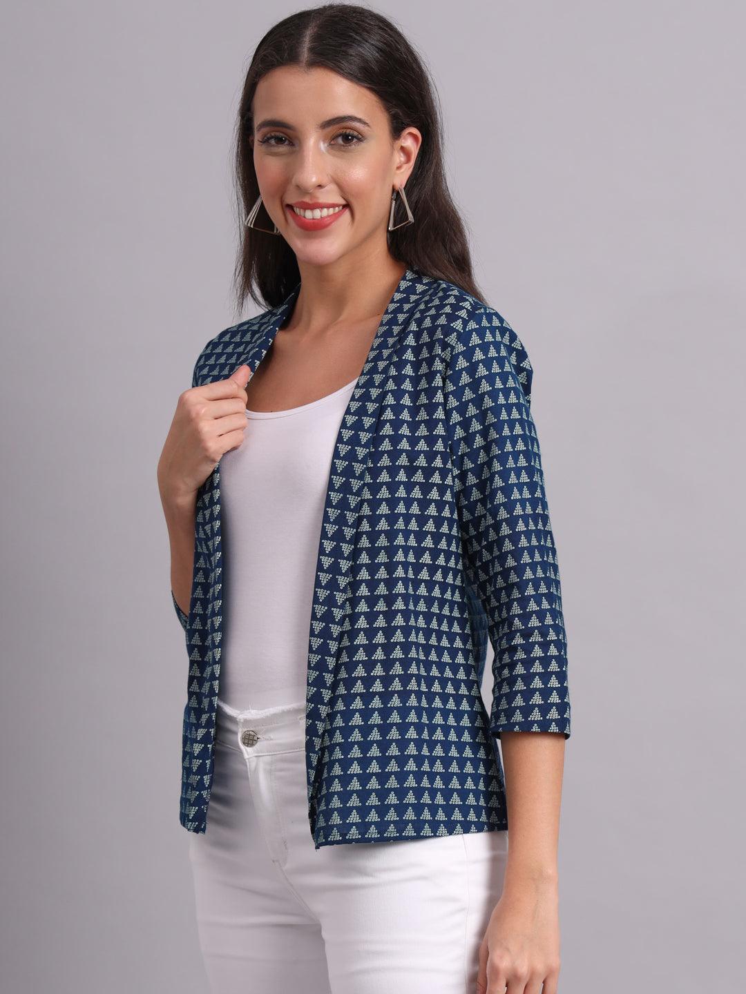 Blue Short Jacket Shrug – House of Ayuda